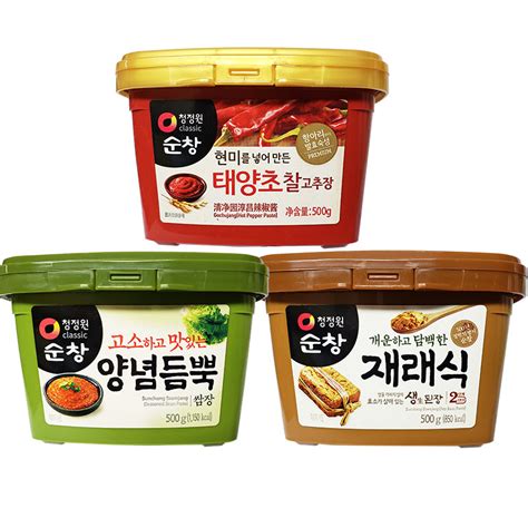 韩国进口清净园淳昌辣椒酱调味酱辣酱包饭酱大酱500g韩式拌饭蘸酱虎窝淘