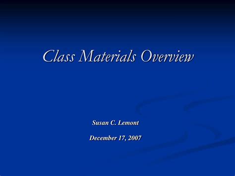 Ppt Class Materials Overview Powerpoint Presentation Free Download