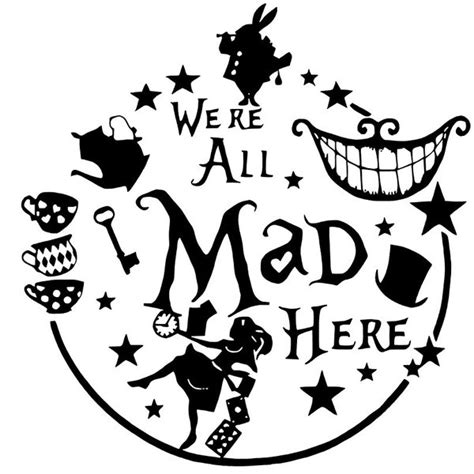 Black Alice And Wonderland Svg Etsy
