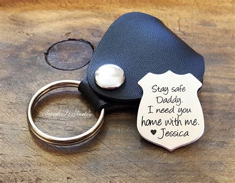 Badge Keychain Police Badge Token With Case Make It Home Etsy