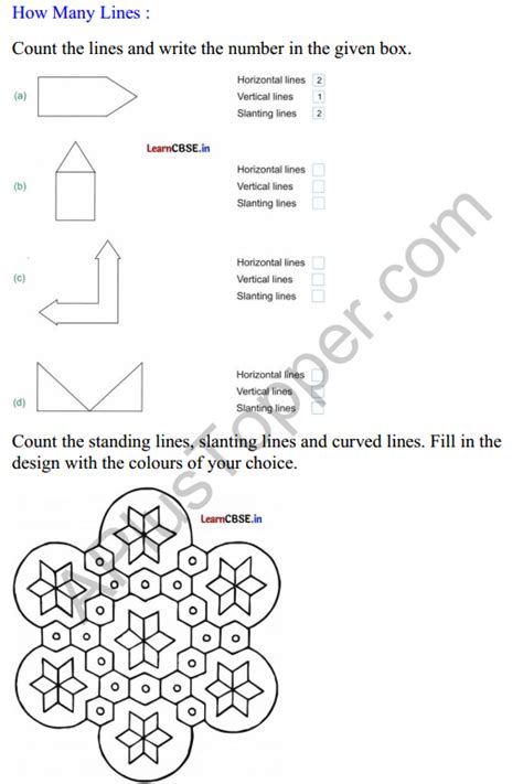 Joyful Mathematics Class 2 Worksheet Chapter 5 Playing With Lines