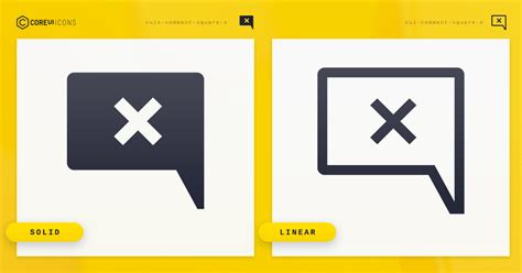 Comment Square X Icon · Duotone · Coreui Icons · Svg Javascript