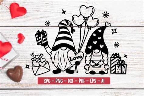 Gnome Valentine Svg Valentines Svg Love Graphic By Dakhashop · Creative