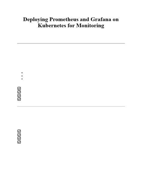 Kubernetes Monitoring Using Prometheus And Grafana Pdf Computer