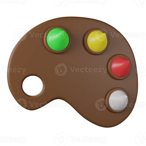Paleta De Cores Ilustração 3d 50698065 Png