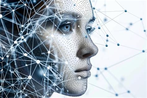 Digital Portrait Of A Woman With Glowing Neural Connections Symbolizing Cognitive Processes And