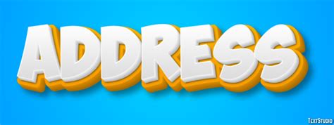 Address Text Effect And Logo Design Word