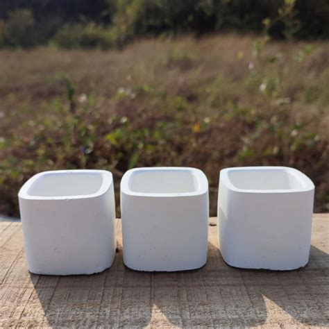 Jual Pot Semen Mini Kotak Pot Kaktus Mini Concrete Planter Pot