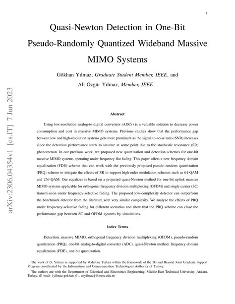 Pdf Quasi Newton Fde In One Bit Pseudo Randomly Quantized Massive