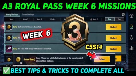 A3 Week 6 Mission 🔥 Pubg Week 6 Mission Explained 🔥 A3 Royal Pass Week