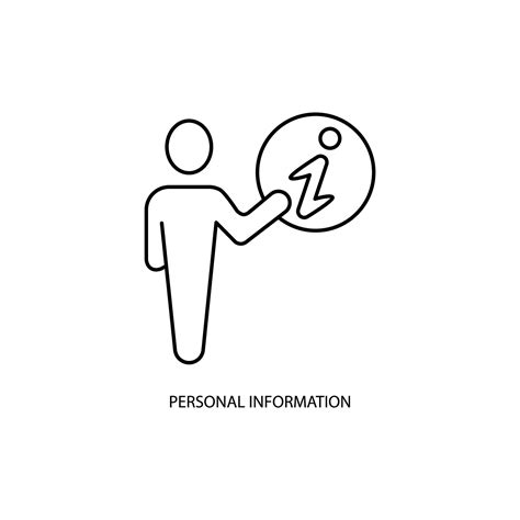 Personal Information Concept Line Icon Simple Element Illustration Personal Information