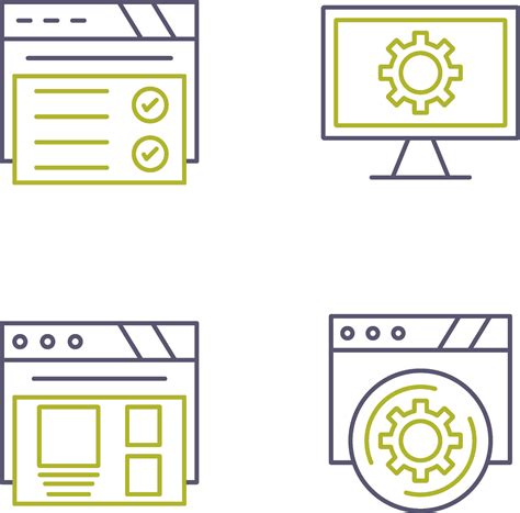 Web Browser And Monitor Screen Icon Vector Art At Vecteezy