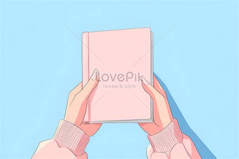 손에 책을 들고 일러스트 무료 다운로드 Lovepik
