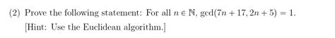 Solved 2 Prove The Following Statement For All Chegg