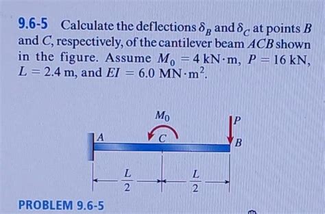 Solved Calculate the deflections δB and δC at points B Chegg