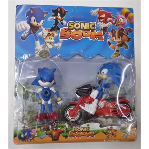 Kit Boneco Do Sonic Sonic Com A Moto Brinquedo De Menino Shopee