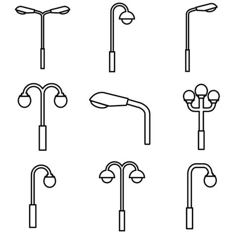 10 400 Lampadaire Picto Stock Illustrations Graphiques Vectoriels
