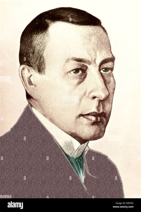 Sergei Rachmaninov Portrait Russian Pianist And Composer