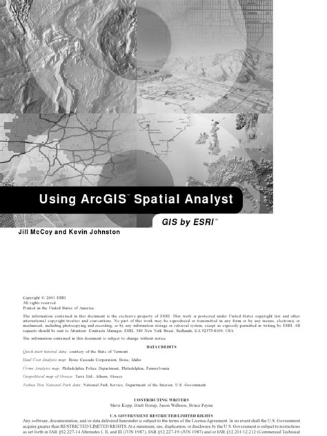Lect 4 4is Gis Using Arcgis Spatial Analyst Ch3 Pdf Esri Conceptual Model