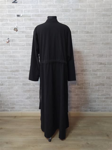 Winter Cassock Made Of Wool Black Cassock In Wool Warm Etsy
