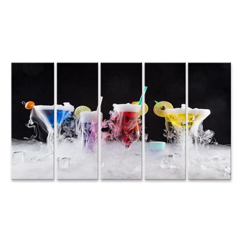 Islandburner Leinwandbild Bild Auf Leinwand Cocktail Mit Eisdampf Auf