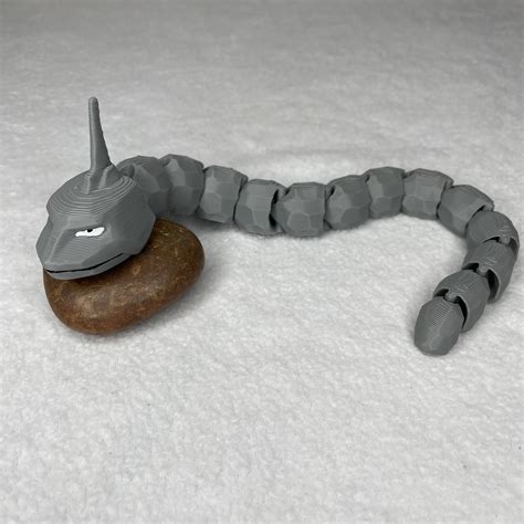 Onix Fidget Toy Flexi Pokémon Figure 3d Printed Etsy