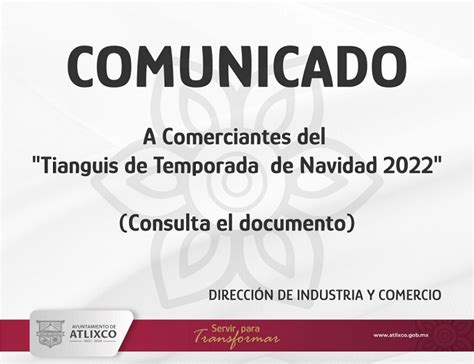 Gobierno De Atlixco Reglas Para Instalación De Tianguis Por Temporada