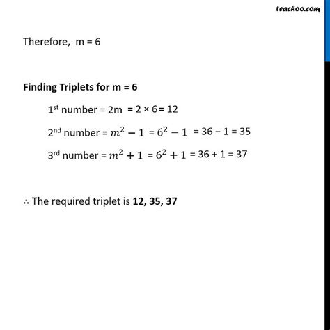 Example Find A Pythagorean Triplet In Which One Member Is
