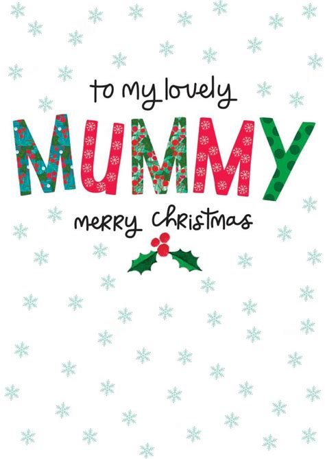 Classic Christmas Card For Mum To My Lovely Mummy Thortful