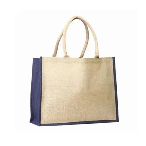 Grey And Blue Plain Jute Promotional Bag Capacity Kg At Rs Piece