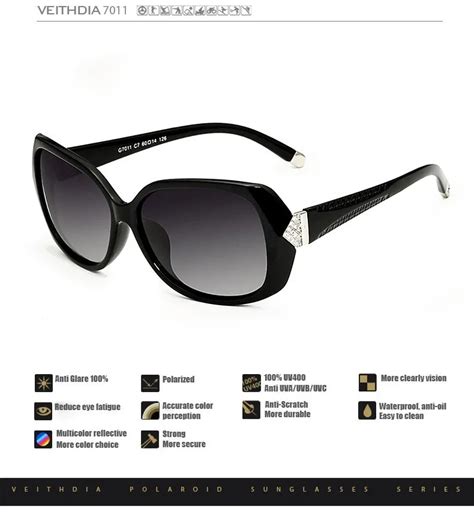 Veithdia Retro Tr90 Vintage Large Sun Glasses Polarized Carved Diamond
