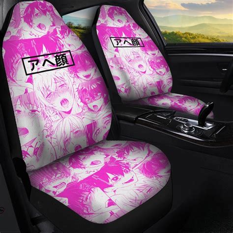 Ahegao Yaoi Car Seat Covers Custom Pink Car Interior Accesso Inspire