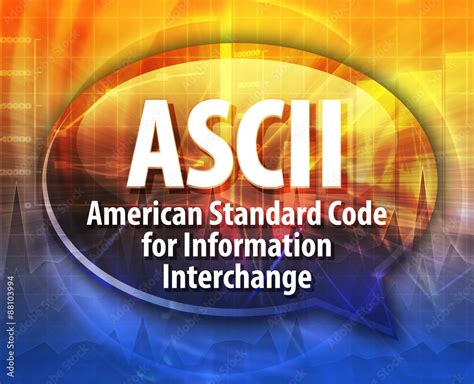 Ascii Acronym Definition Speech Bubble Illustration Stock Illustration