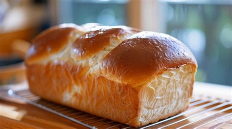 Premium Photo A Freshly Baked Loaf Of Bread Cooling On A Wooden Rack