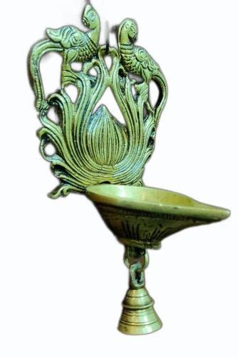 Wall Mount Brass Peacock Lotus Hanging Diya For Home At Rs 900kg In