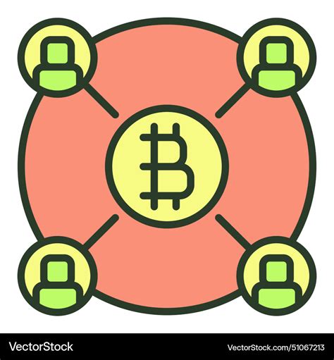 Bitcoin Cryptocurrency Trading Crypto Colored Vector Image