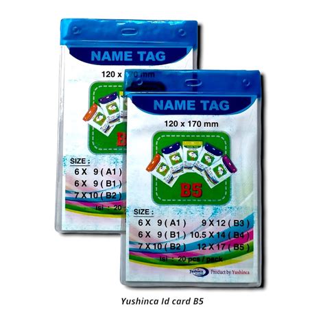 Jual PLASTIK TANDA PENGENAL NAME TAG ID CARD HOLDER BESAR B5 MIKA