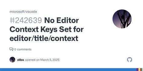 No Editor Context Keys Set For Editortitlecontext · Issue 242639