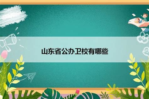 山东省公办卫校有哪些 山东职校招生网