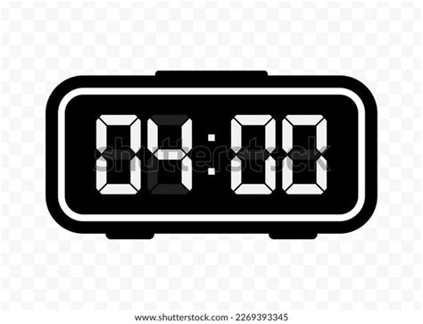 Vector Illustration Four Oclock Digital Clock Stock Vector Royalty Free 2269393345 Shutterstock