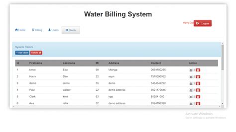 Online Water Billing System In PHP MySQL Campcodes