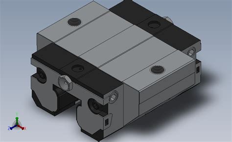 Fks 法兰型 短 标准高型钢制超级滚珠滑块 Fks 15 R1661 114 20 Solidworks 2018模型图纸下载 懒石网