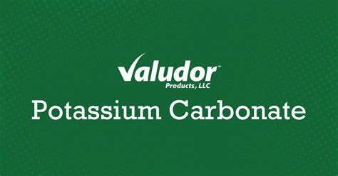 Potassium Carbonate Uses And Benefits Valudor Products