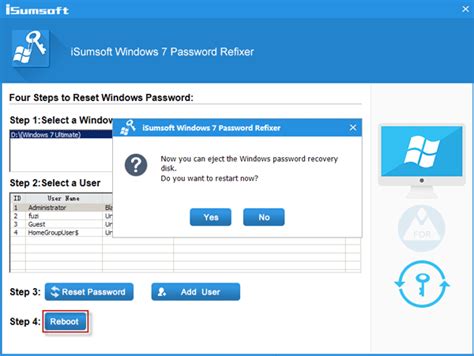 Isumsoft Windows 7 Password Refixer User Guide