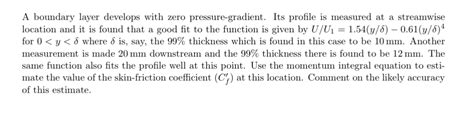 solved a boundary layer develops with zero