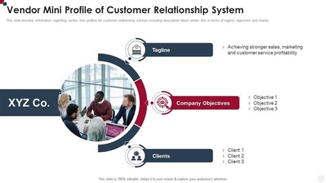 Vendor Mini Profile Of Customer Relationship System How To Improve Customer Service Toolkit Ppt