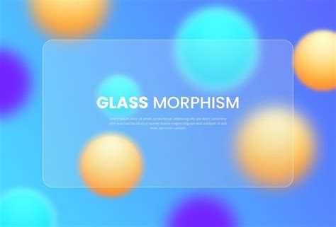 Premium Vector Vector 3d Realistic Glass Morphism Effect Background
