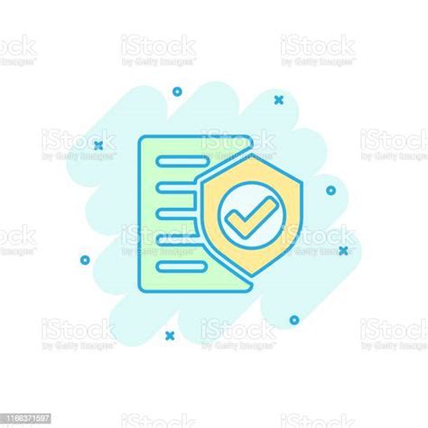 漫畫風格的保險單圖示報告向量卡通插圖上的白色隔離背景記錄業務概念飛濺效應向量圖形及更多不動產圖片 不動產 不幸 互聯網 Istock