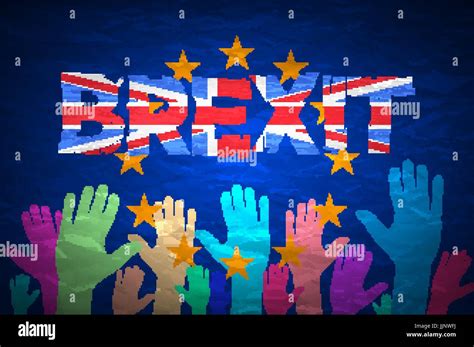 Brexit Text Isolated Art Vector Colorfull Hand Art Stock Vector Image