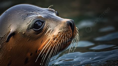 바다를 바라보는 눈을 가진 바다사자 캘리포니아 바다 사자 근접 촬영 고화질 사진 사진 물 배경 일러스트 및 사진 무료 다운로드 Pngtree